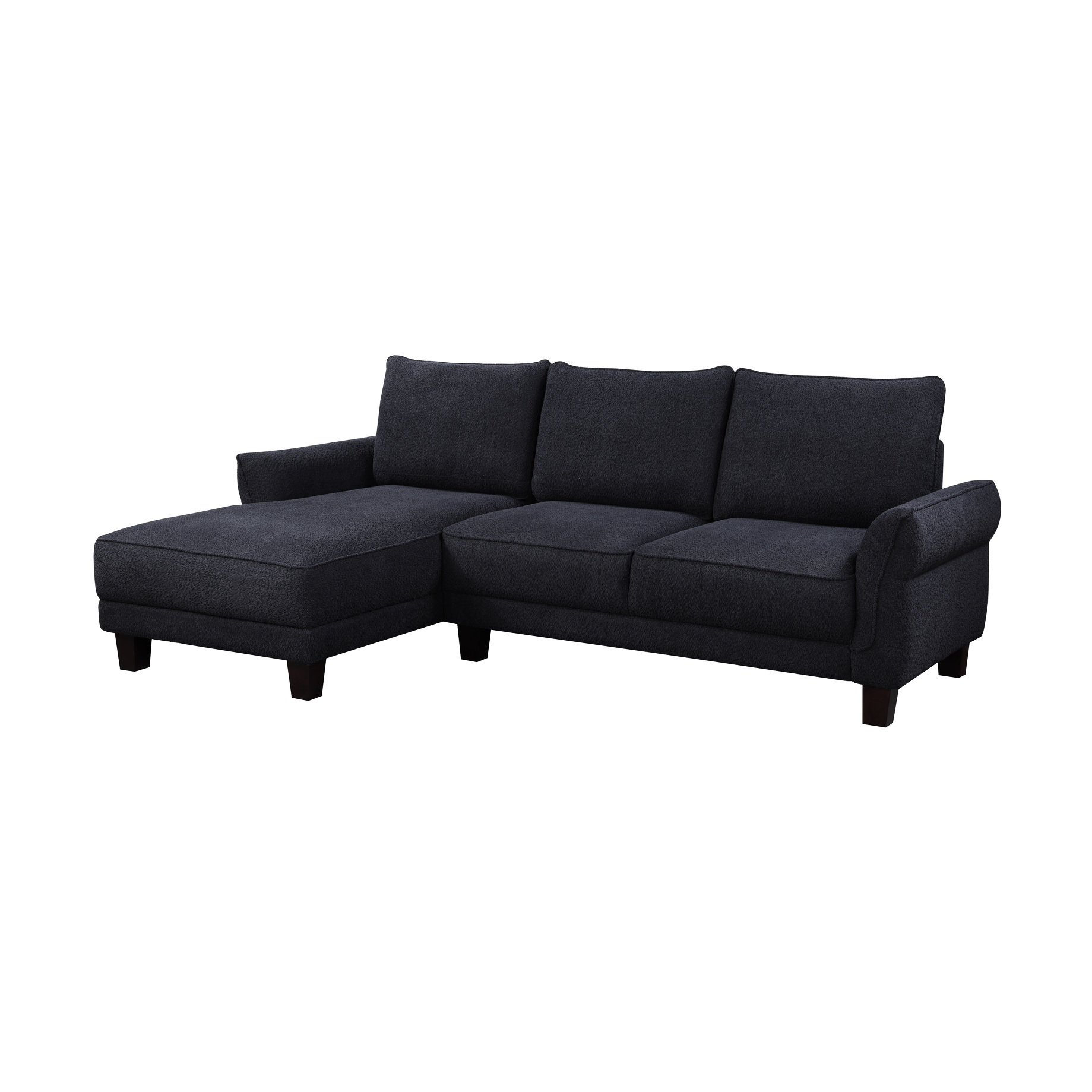 Ebern Designs 96" Sectional, Chaise Feature, Comfortable Seating Option Sectional , Addition ...